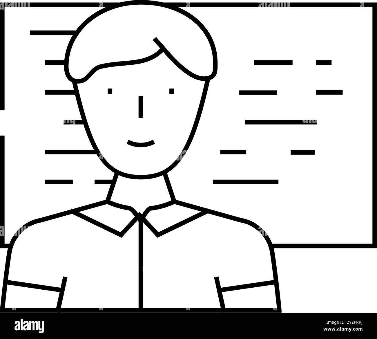 software engineer worker line icon vector illustration Stock Vector ...