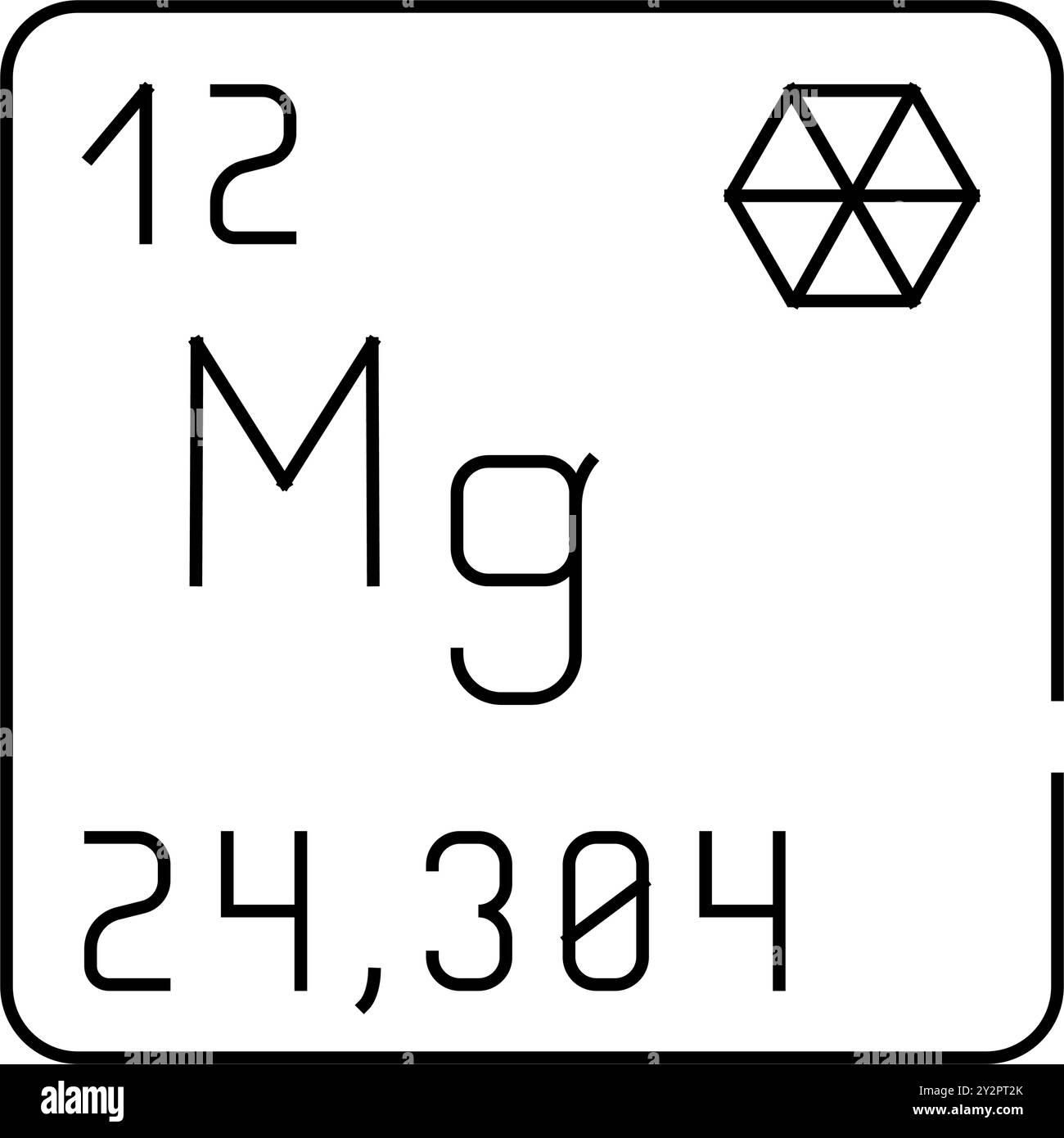 magnesium chemical element line icon vector illustration Stock Vector ...