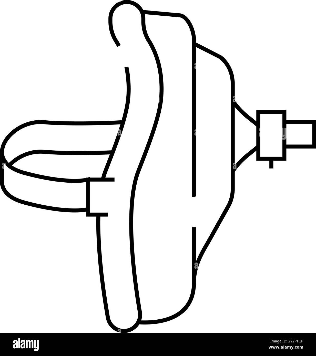 breathing barrier first aid line icon vector illustration Stock Vector ...