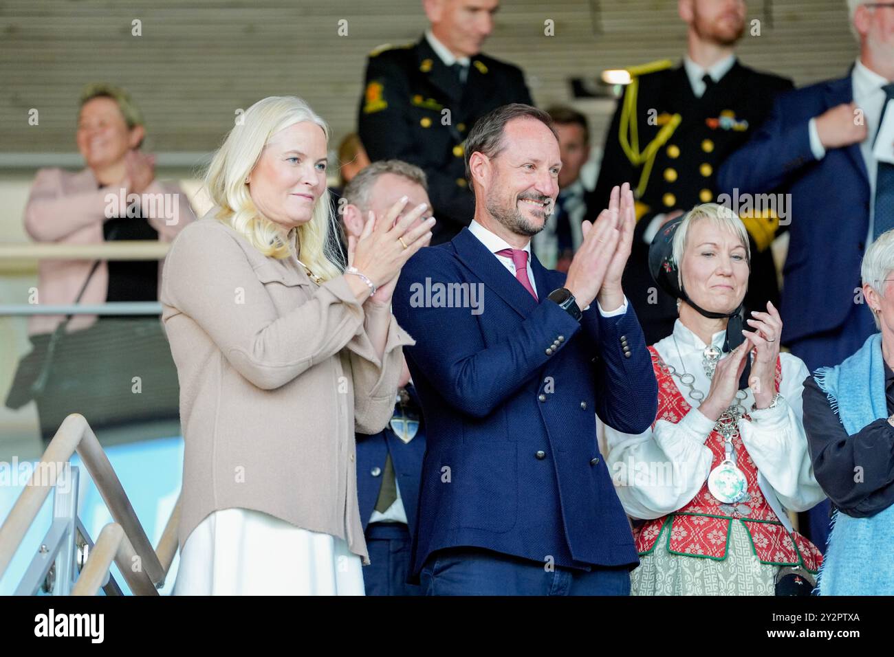 Storen 20240911. Norwegian Crown Prince Haakon and Crown Princess Mette ...
