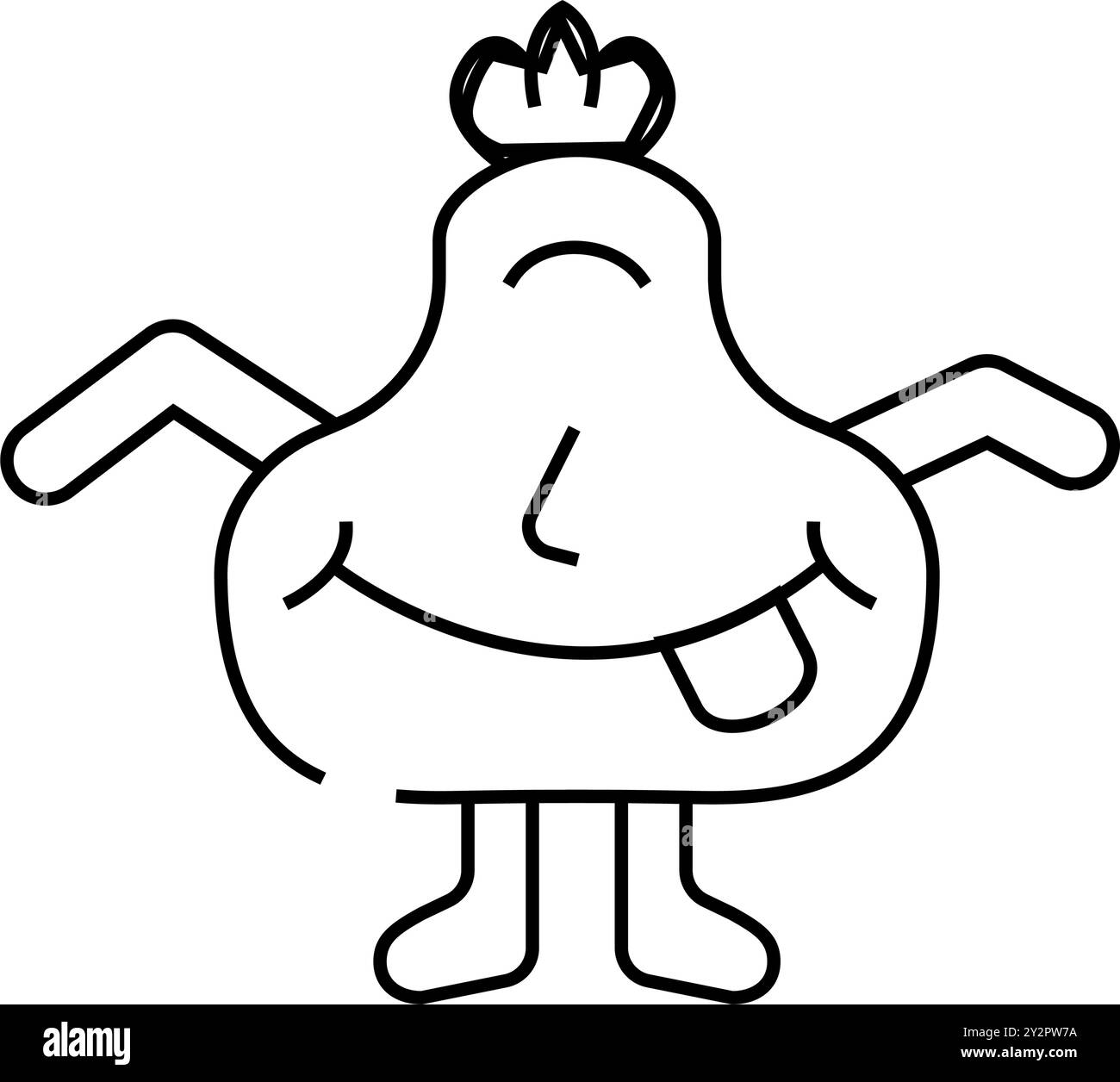 smile monster alien line icon vector illustration Stock Vector Image ...