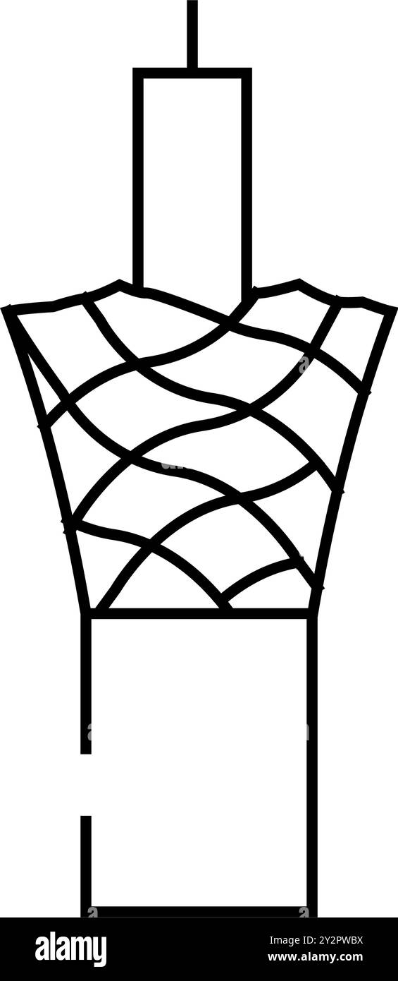 coaxial cable wire line icon vector illustration Stock Vector Image ...