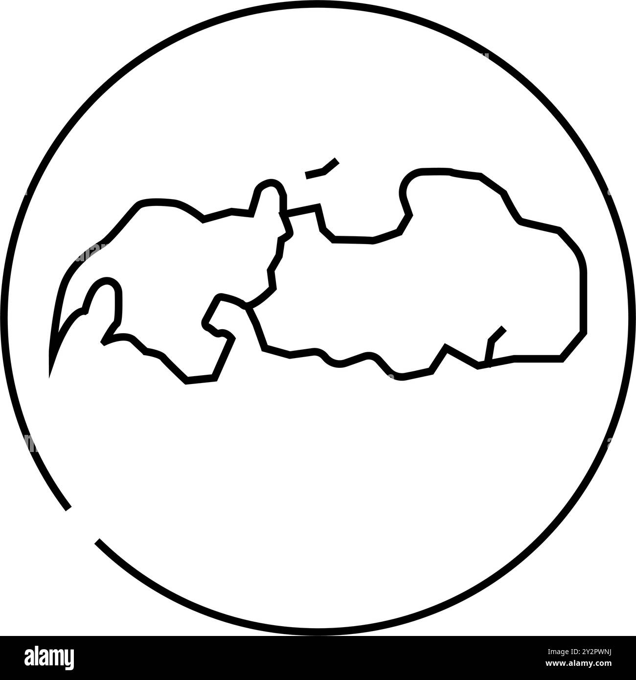 laurasia earth continent map line icon vector illustration Stock Vector ...