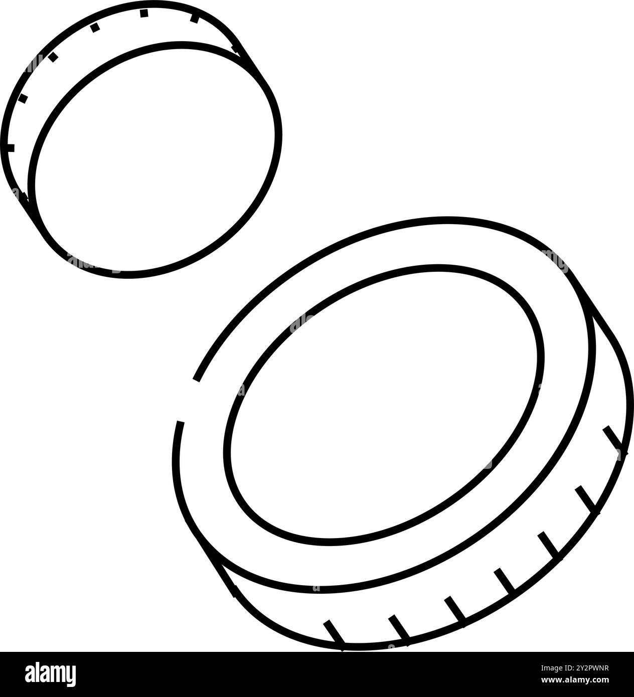 falling gold coin line icon vector illustration Stock Vector Image ...