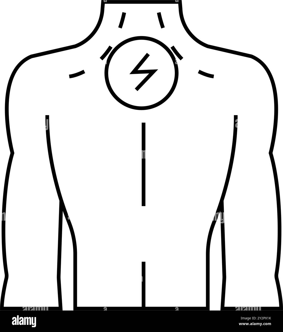 neck pain body ache line icon vector illustration Stock Vector Image ...