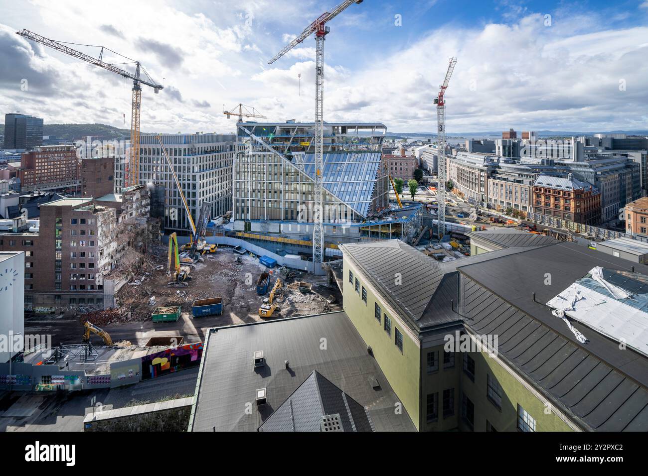 Oslo 20240911. The construction of the new Government Quarter, which ...
