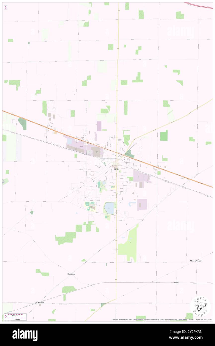 Map of clyde ohio Cut Out Stock Images & Pictures - Alamy