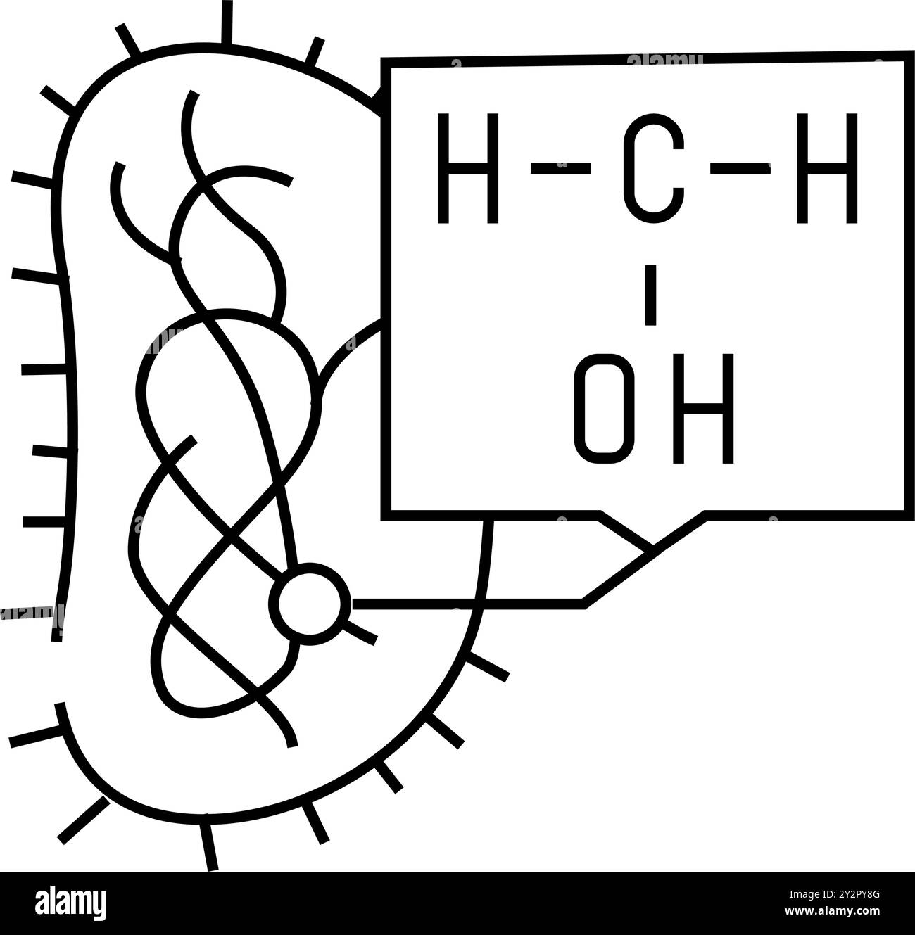microbiology molecular structure line icon vector illustration Stock ...