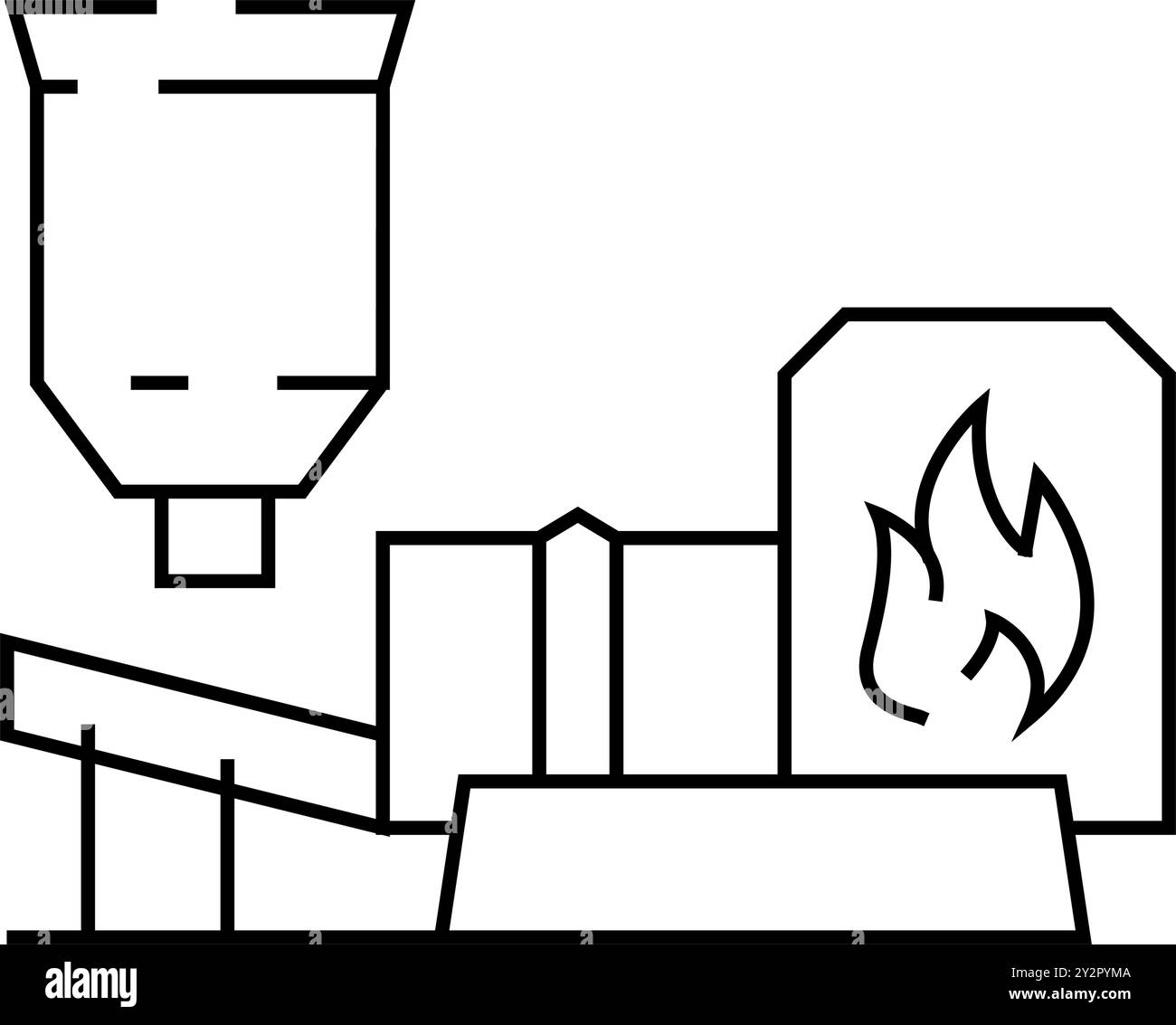 dried concentrate copper line icon vector illustration Stock Vector ...