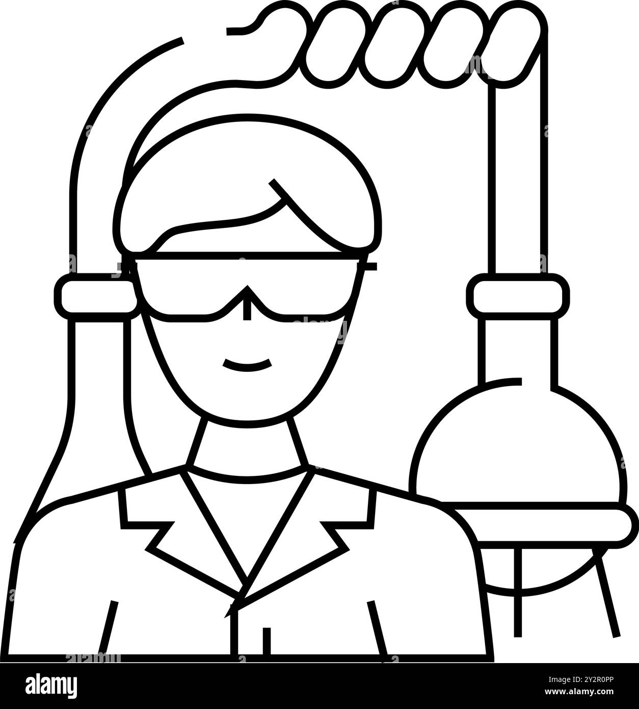 chemical engineer technology line icon vector illustration Stock Vector ... chemical engineer technology line icon vector illustration Stock Vector ...