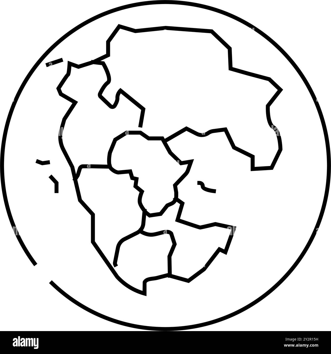 pangaea earth continent map line icon vector illustration Stock Vector ...
