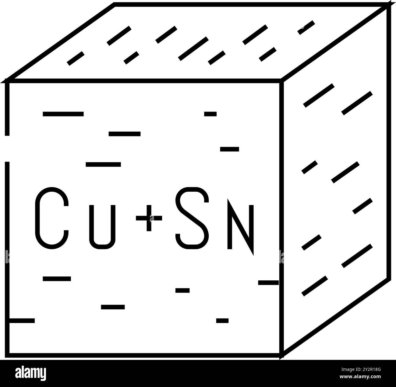 bronze metal copper line icon vector illustration Stock Vector Image ...