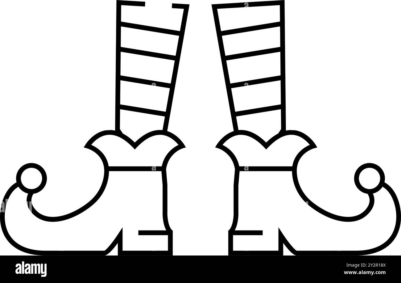 leg elf cute line icon vector illustration Stock Vector Image & Art - Alamy