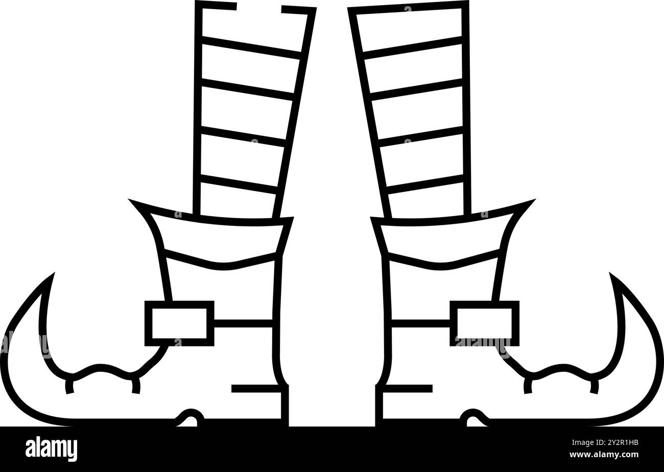 leg feet elf line icon vector illustration Stock Vector Image & Art - Alamy