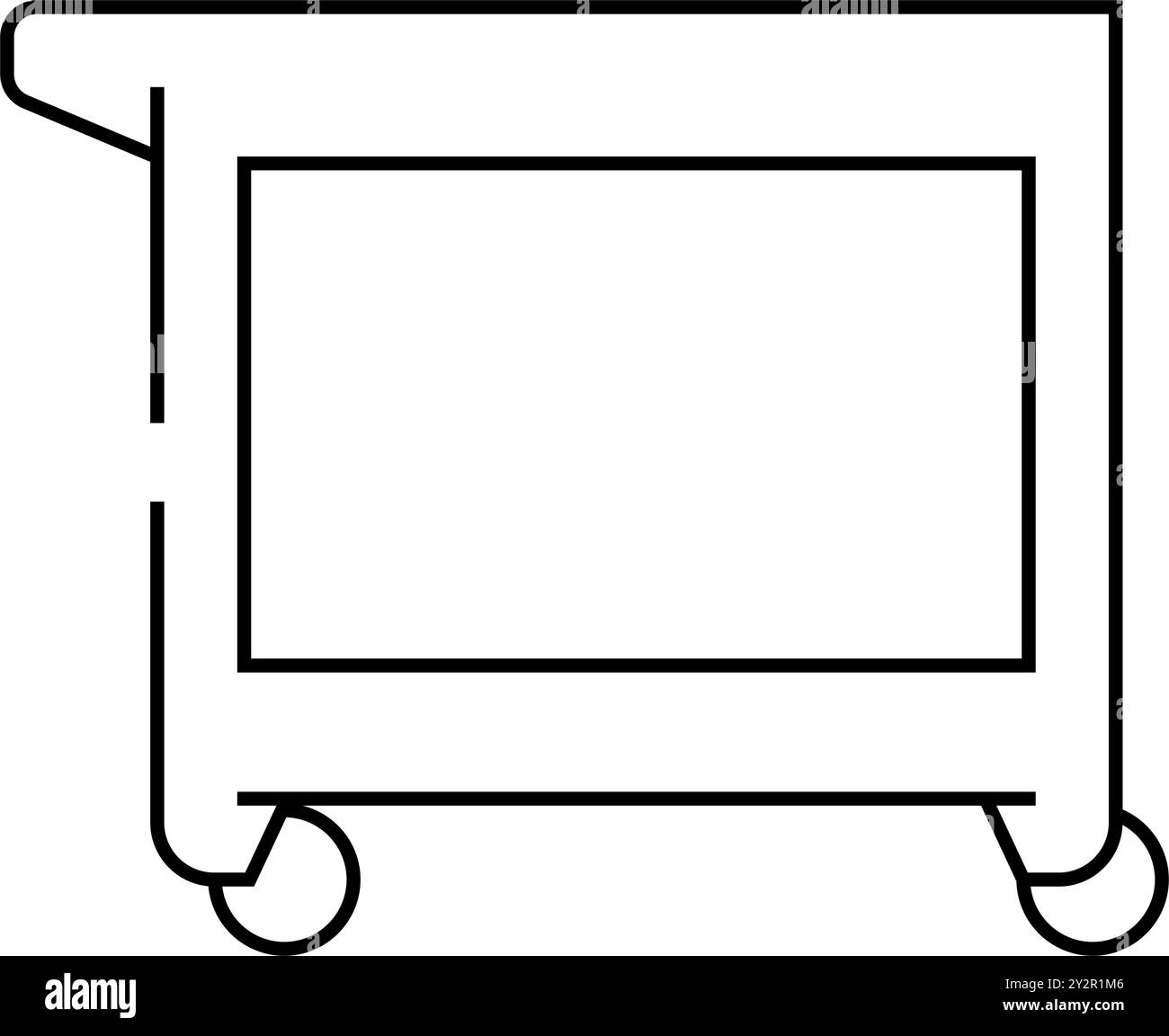 utility cart garage tool line icon vector illustration Stock Vector ...