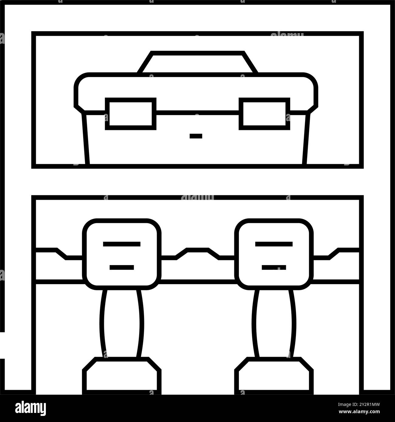 drill shelf garage tool line icon vector illustration Stock Vector ...