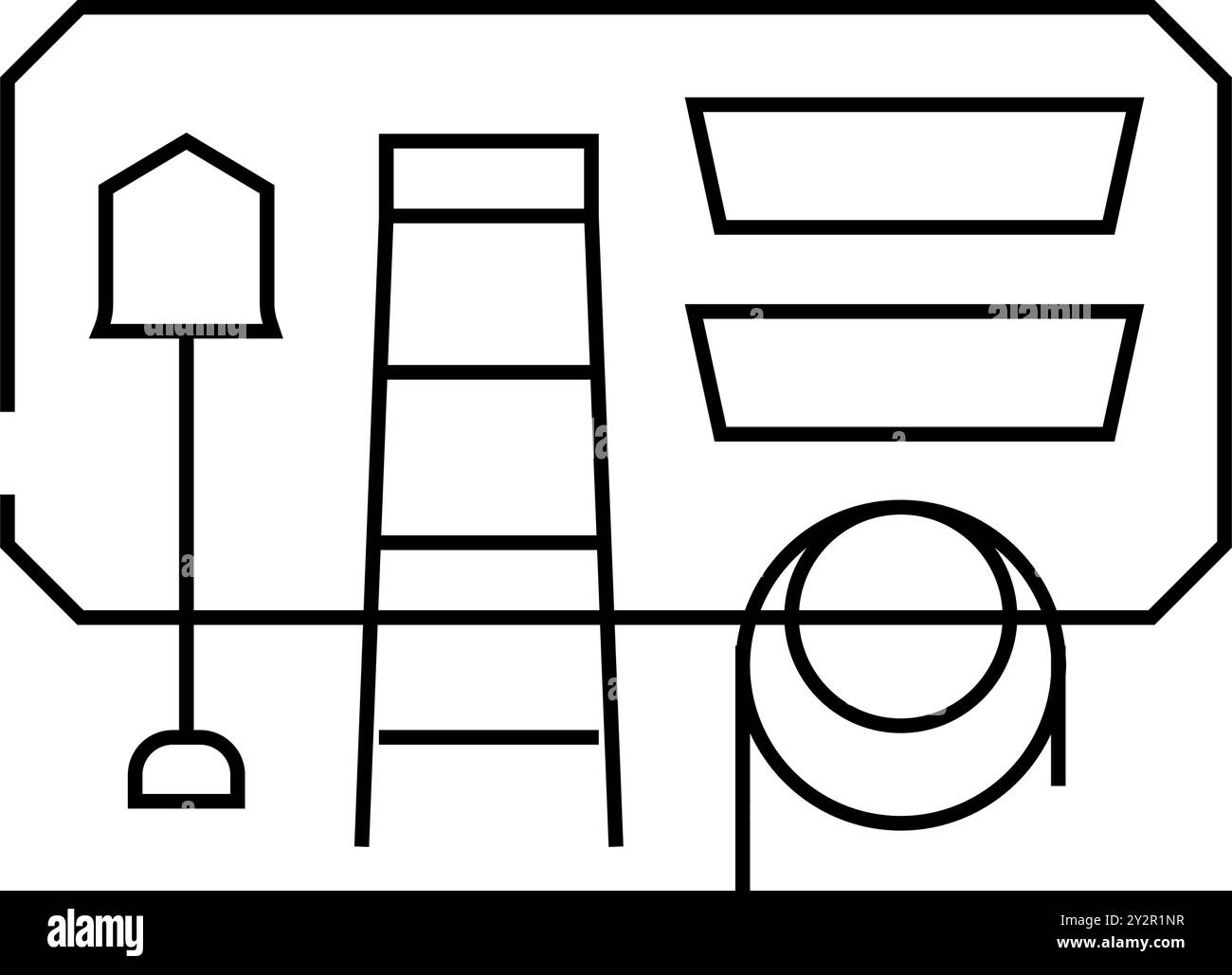 garage organizer tool line icon vector illustration Stock Vector Image ...