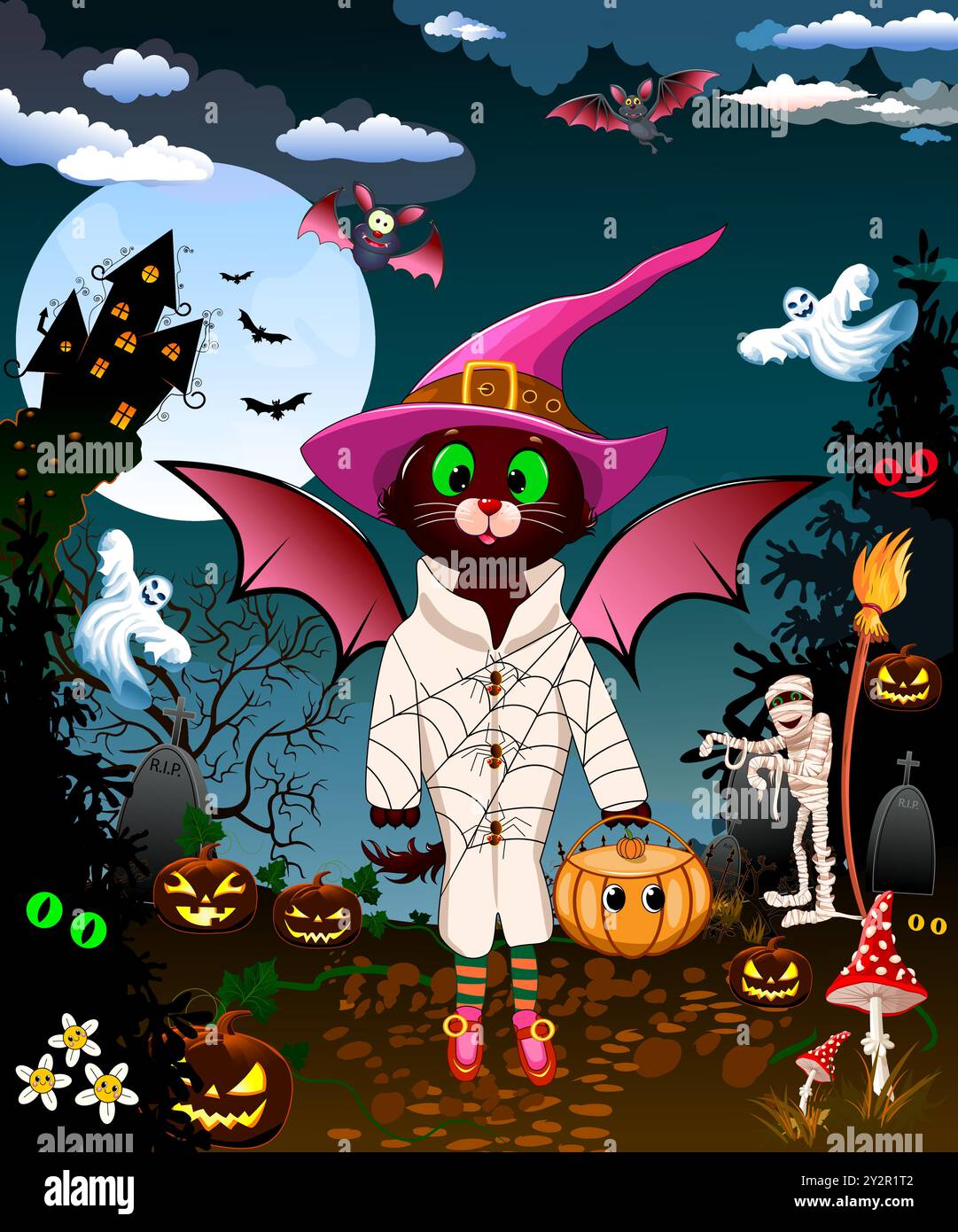 Beautiful forest walk tree Stock Vector Images - Alamy