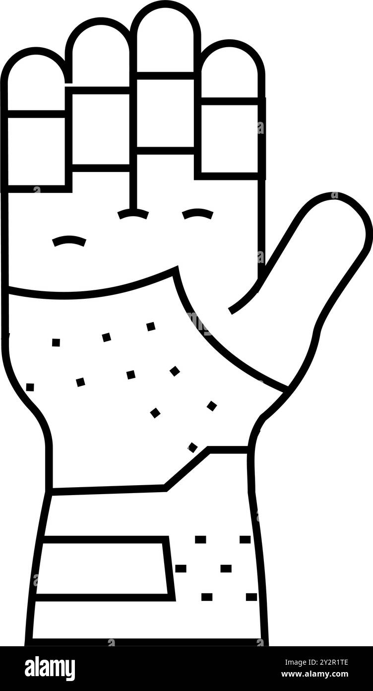 work gloves garage tool line icon vector illustration Stock Vector ...