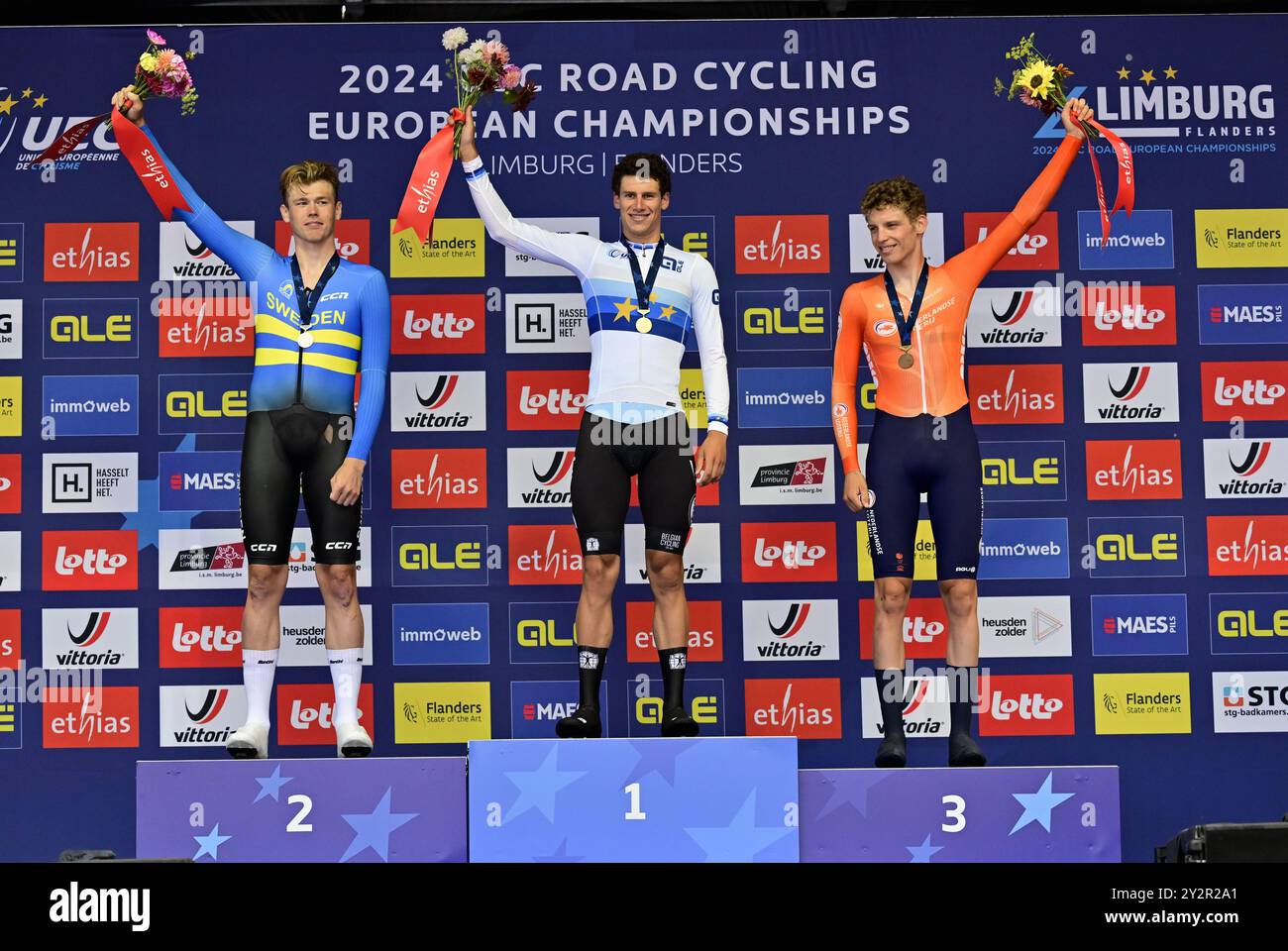 Swedish Jakob Soderqvist , winner of the silver medal, Belgian Alec ...