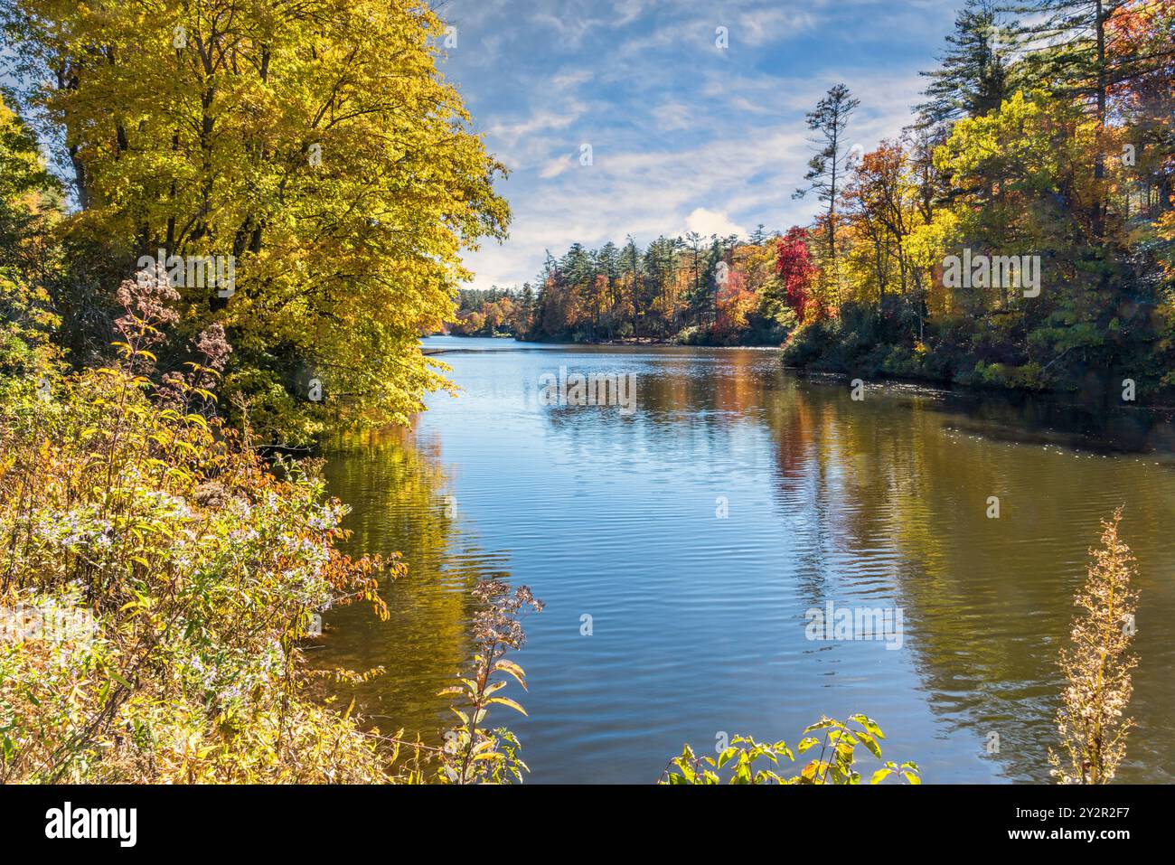 The Cullasaja River, part of the Nantahala National Forest and part of ...