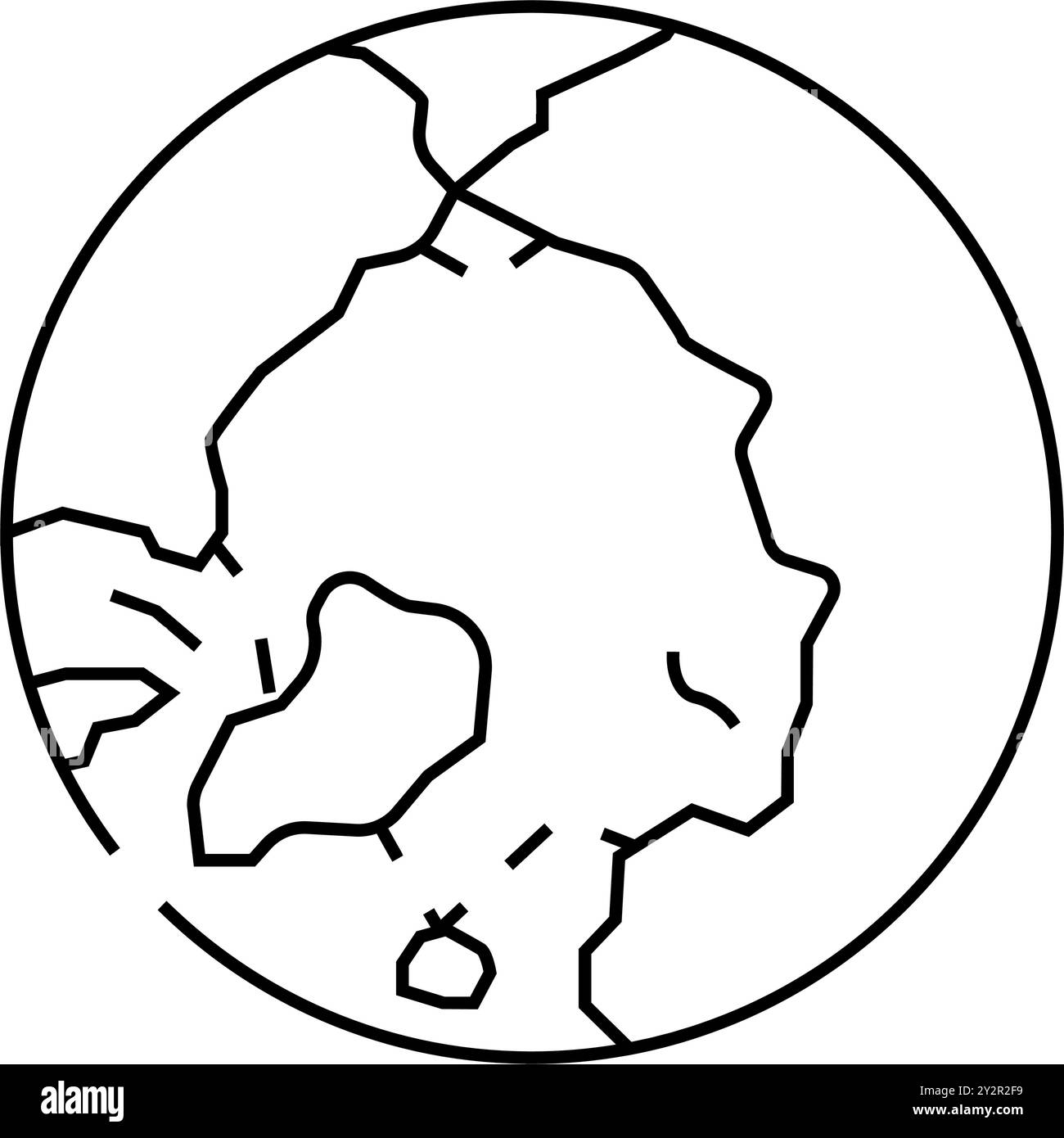 arctic ocean map line icon vector illustration Stock Vector Image & Art ...