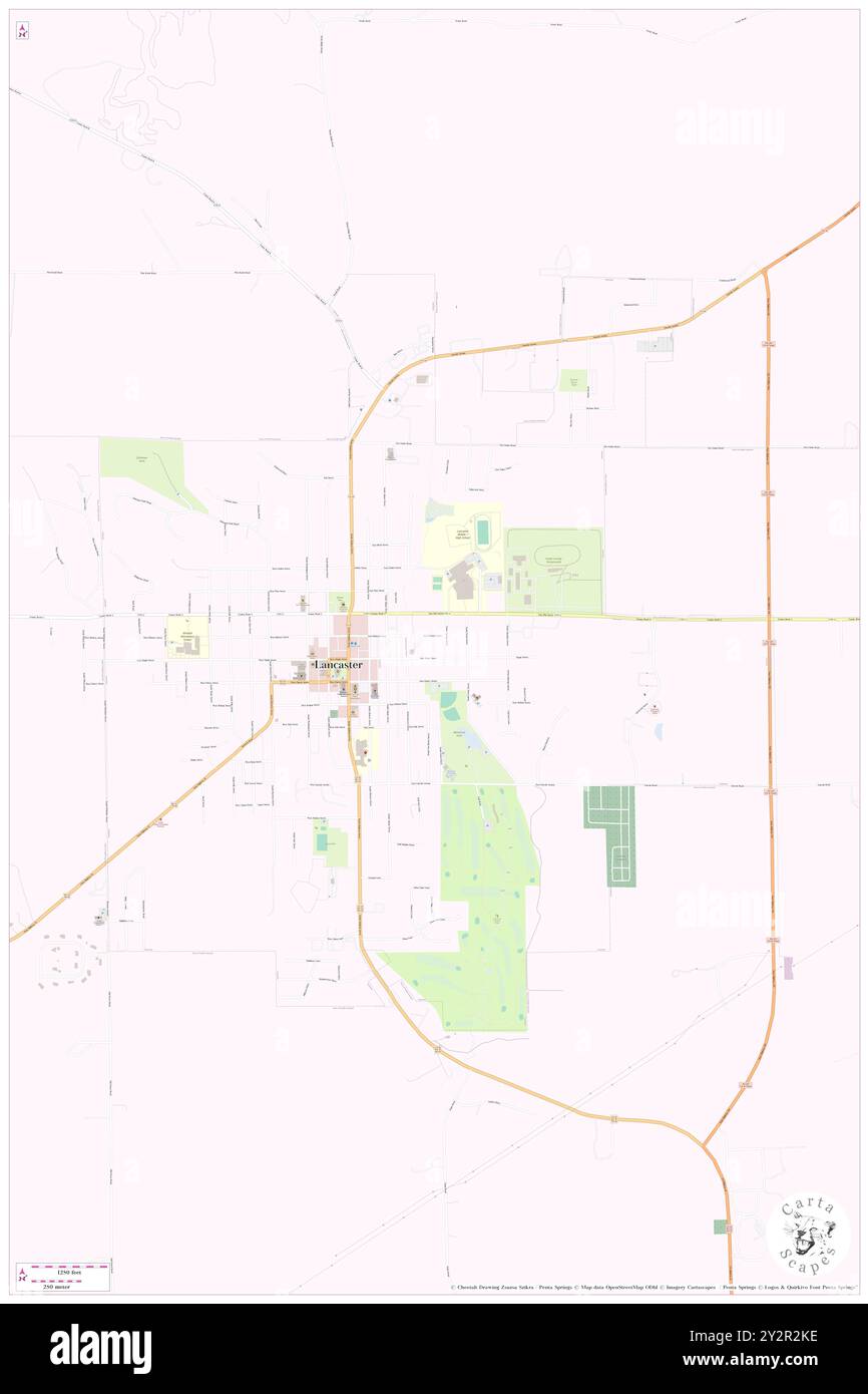 Map of lancaster wisconsin Cut Out Stock Images & Pictures - Alamy
