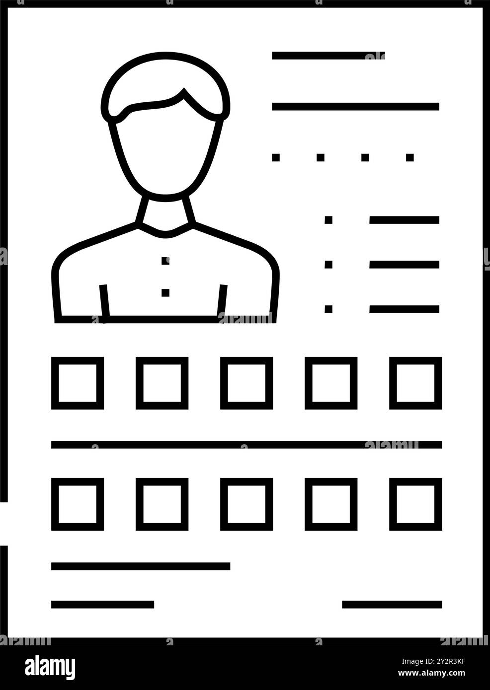 mugshot profile criminal line icon vector illustration Stock Vector ...