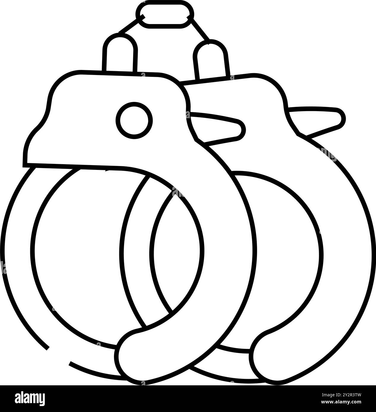 handcuffs crime line icon vector illustration Stock Vector Image & Art ...