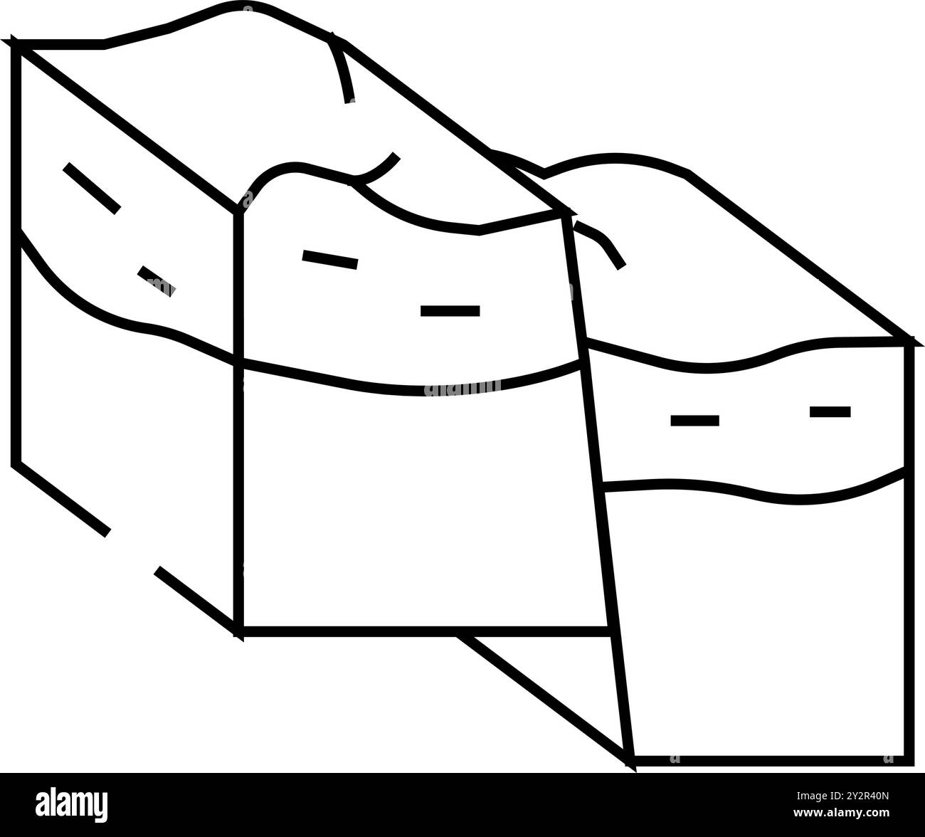 compression reverse earthquake line icon vector illustration Stock ...