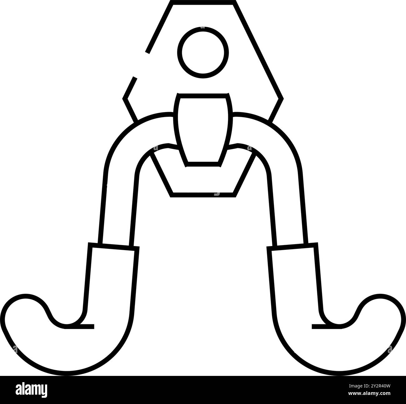 utility hook garage tool line icon vector illustration Stock Vector ...