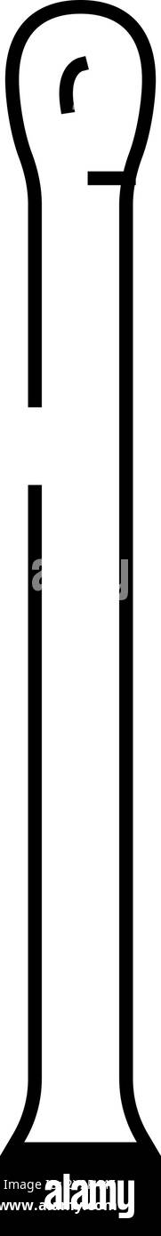 glass stirring rod chemical glassware lab line icon vector illustration ...