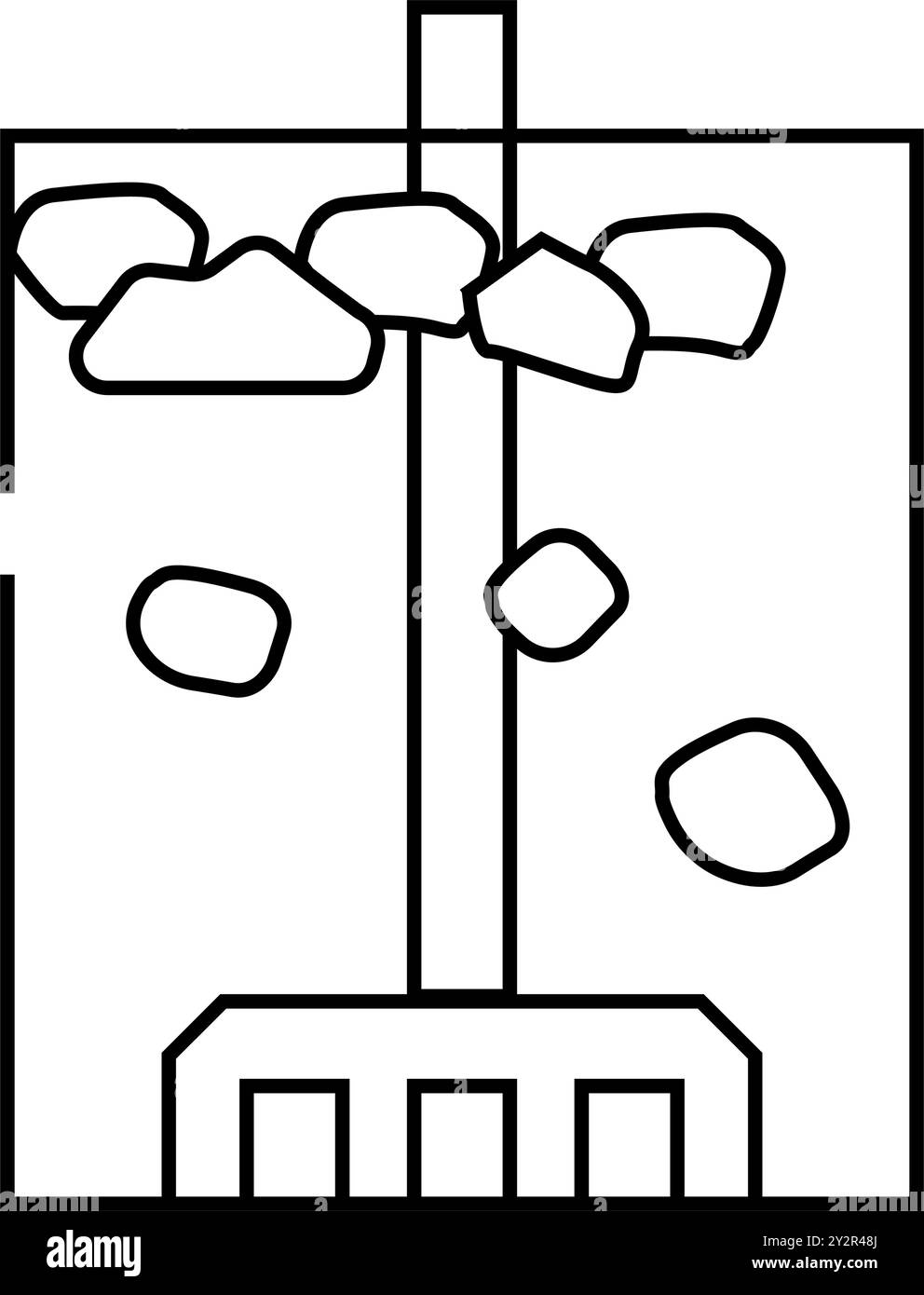 slurry tanks sulfide copper ore line icon vector illustration Stock ...
