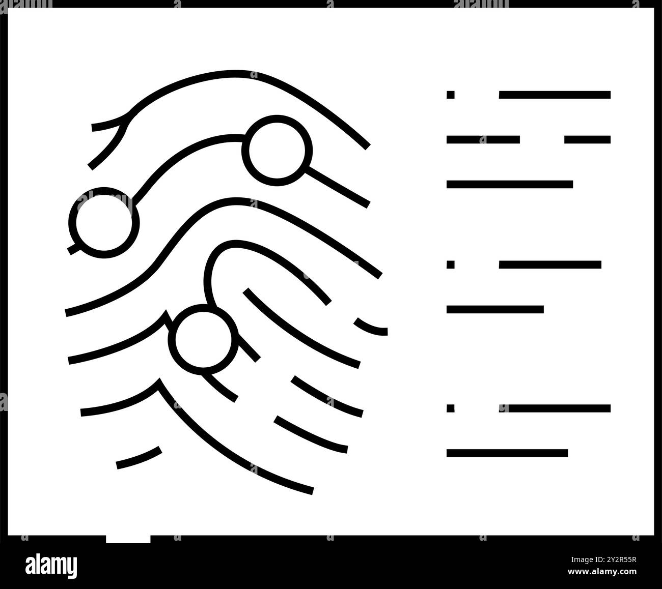fingerprint crime line icon vector illustration Stock Vector Image ...