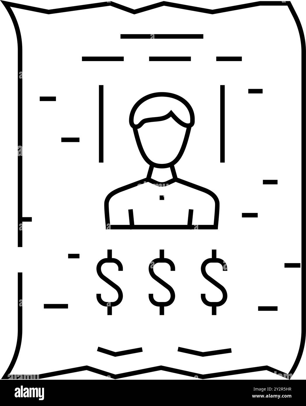 wanted poster crime line icon vector illustration Stock Vector Image ...