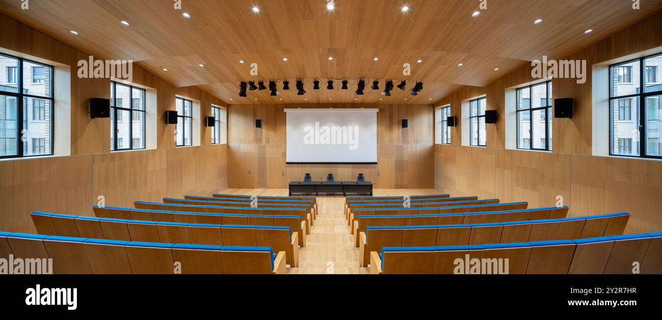 This image showcases the contemporary design of a university lecture ...