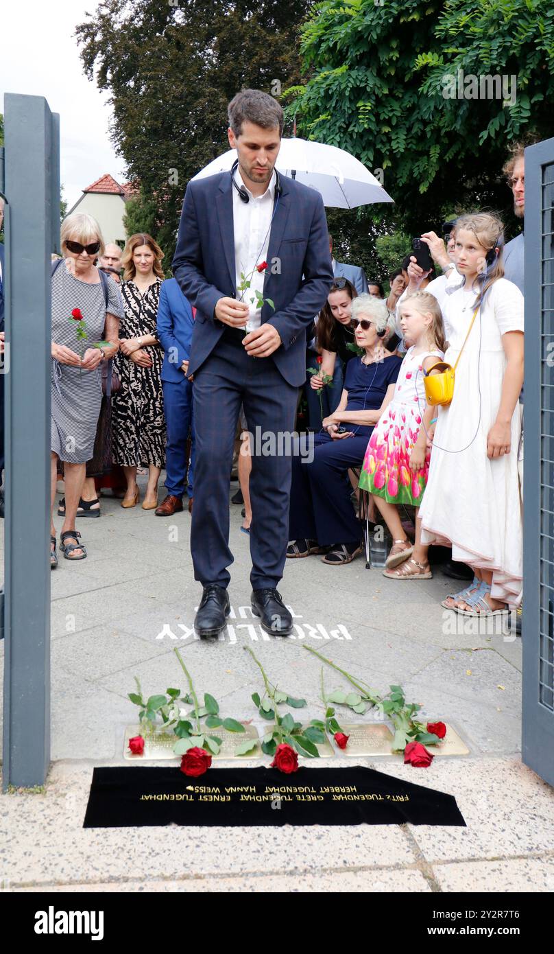 Pictured Lukas Hammer, a descendant of the Tugendhat family, paid ...