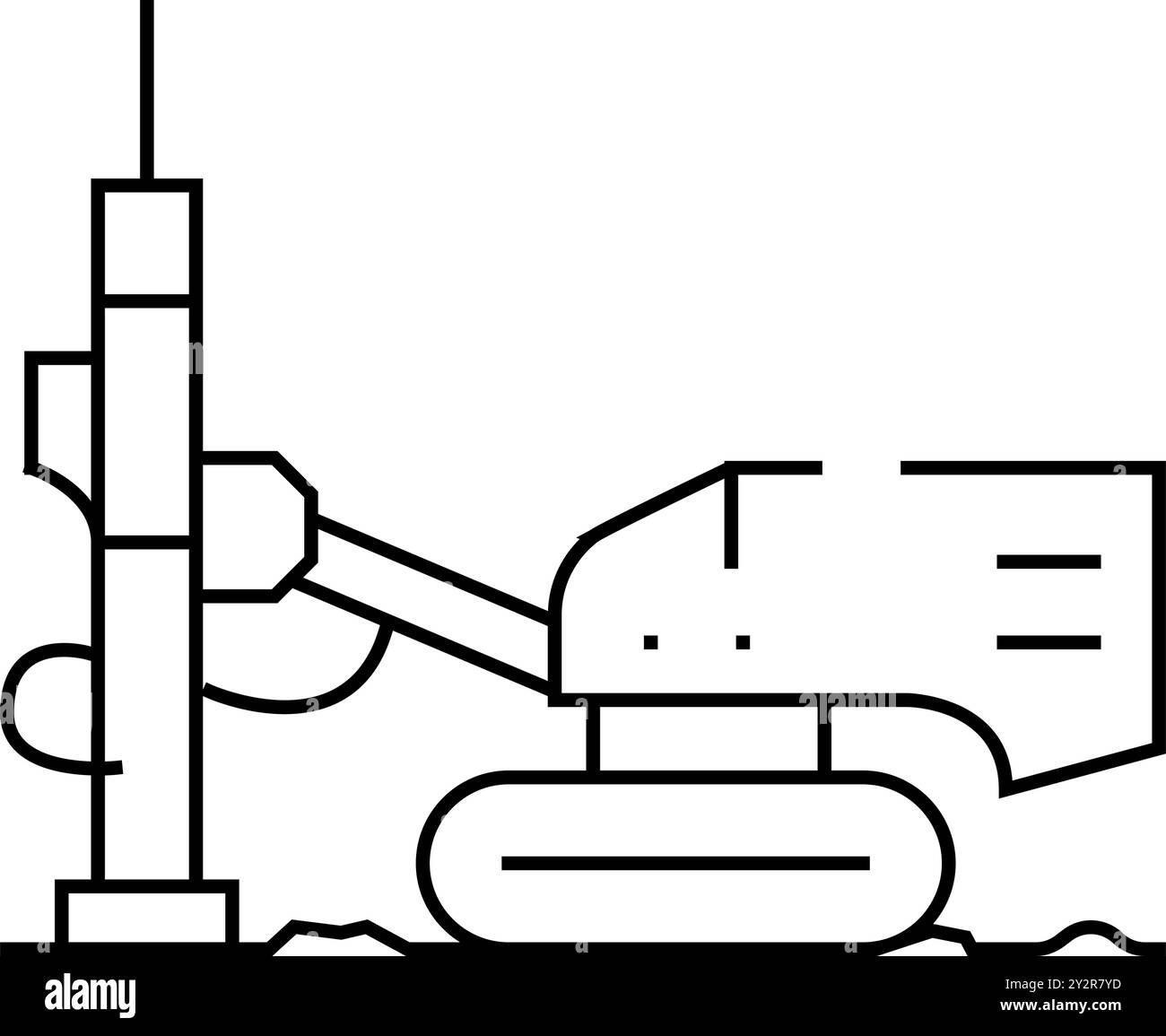 drill rig copper production line icon vector illustration Stock Vector ...