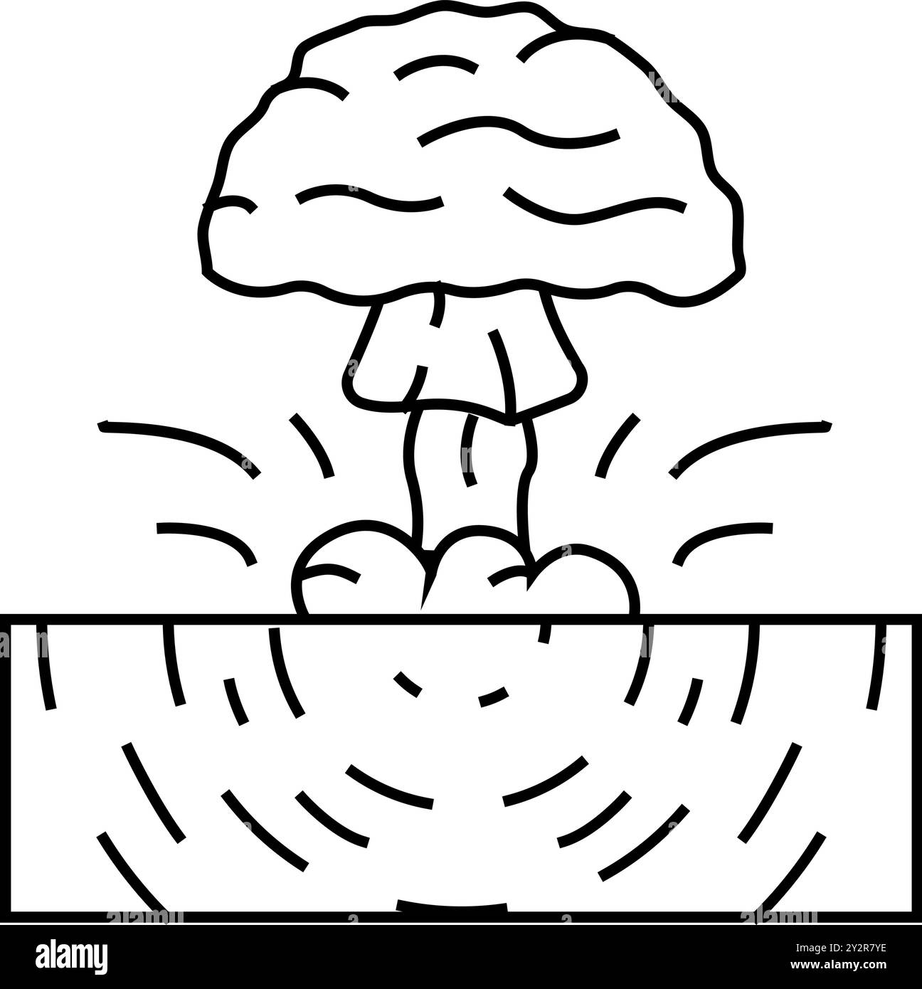 explosion earthquake disaster line icon vector illustration Stock ...