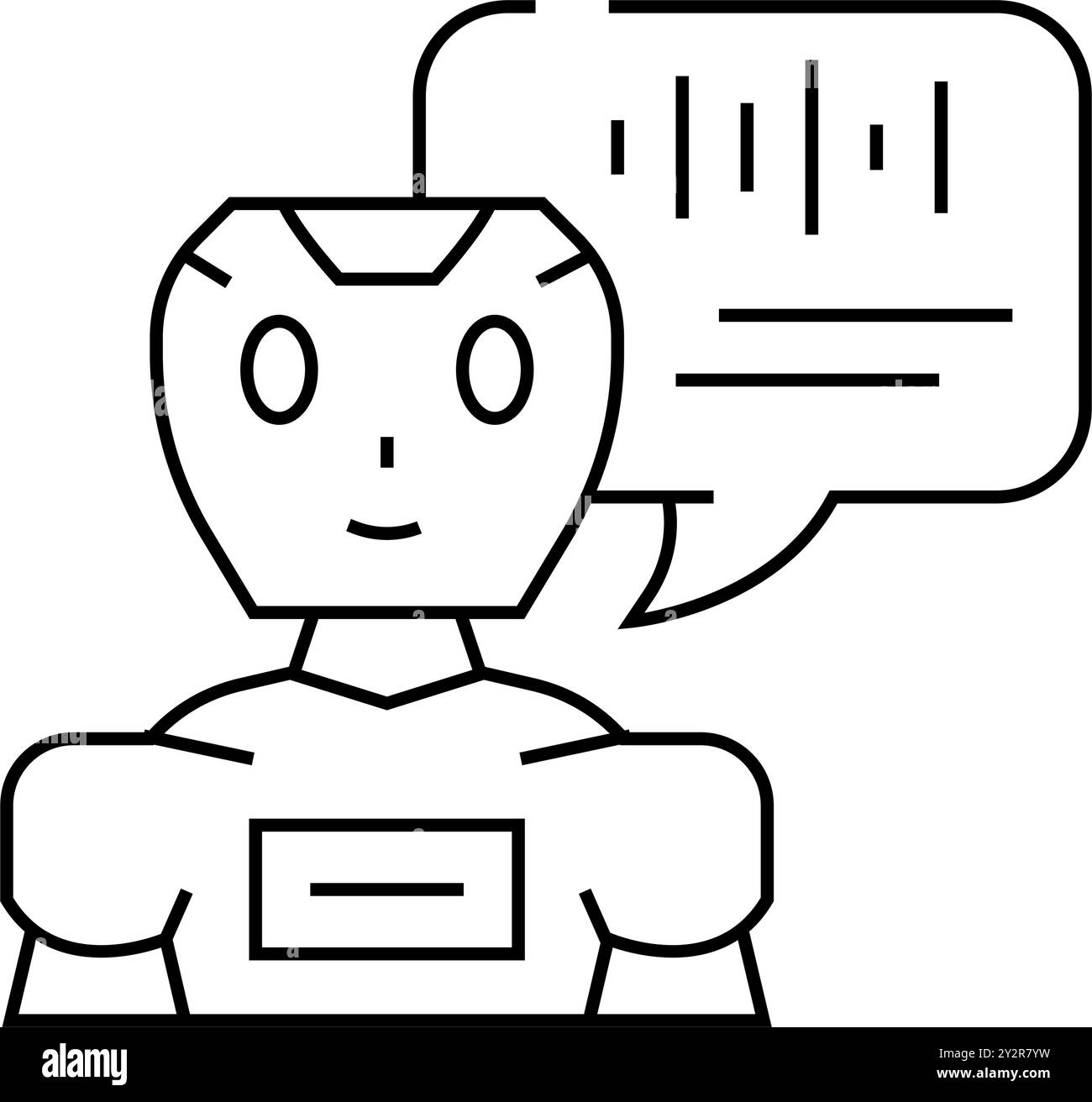 speech chat bot line icon vector illustration Stock Vector Image & Art ...