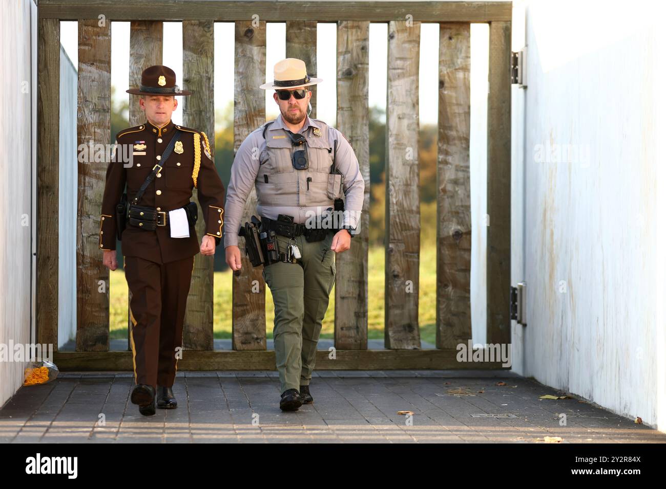 The Pennsylvania State Police Ceremonial Unit rehearses prior to the ...