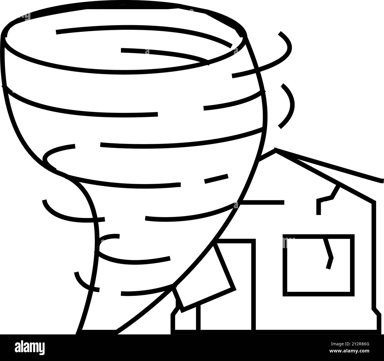 hurricane break line icon vector illustration Stock Vector Image & Art ...