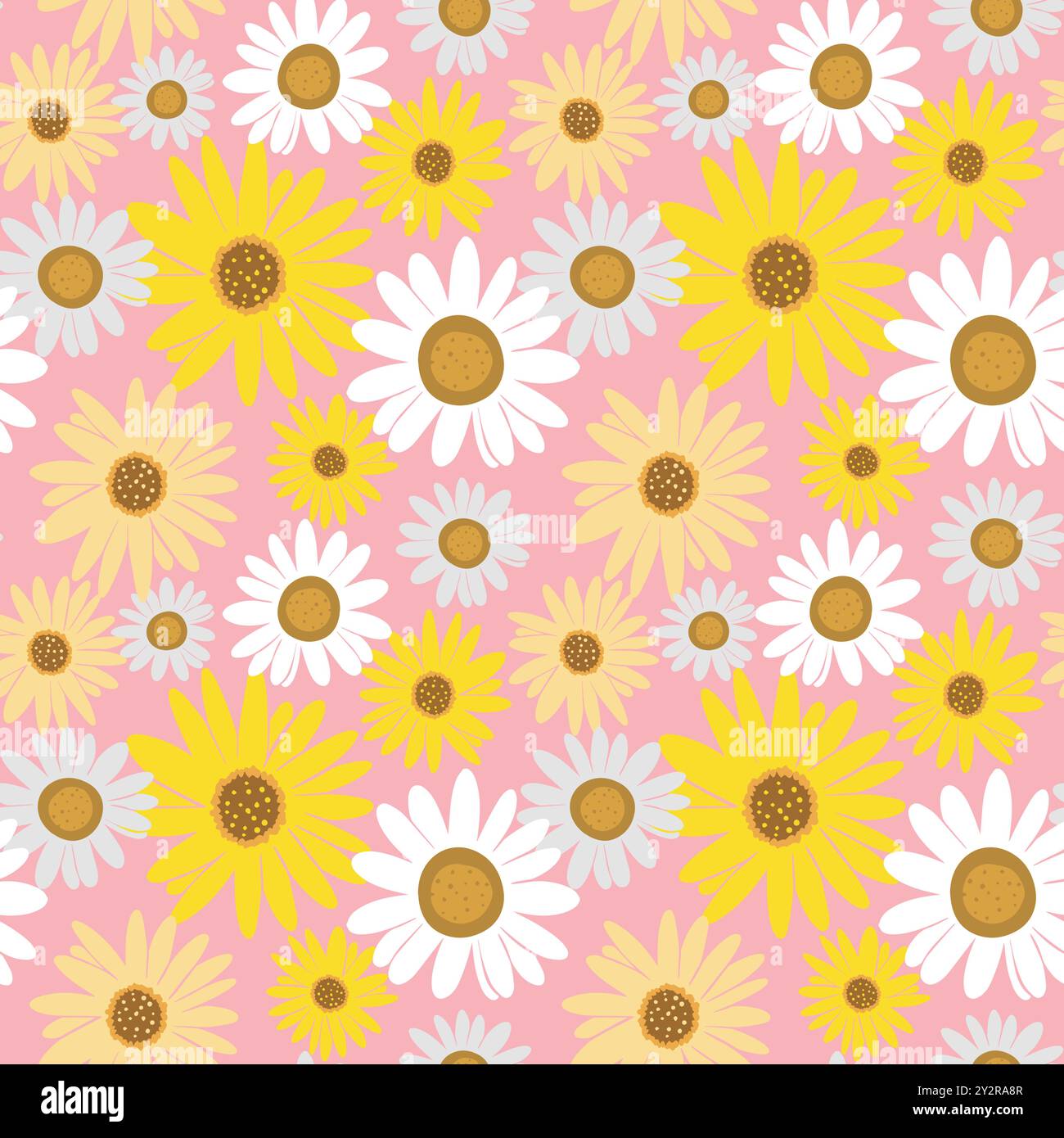 Wild flowers marigold and daisy pattern design Stock Vector Image & Art - Alamy
