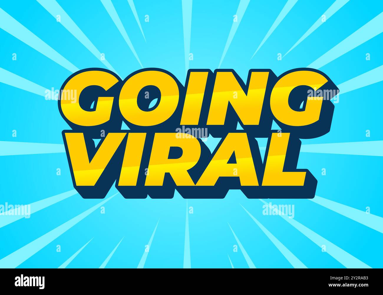 Going viral. Text effect design in 3D style with modern colors Stock ...