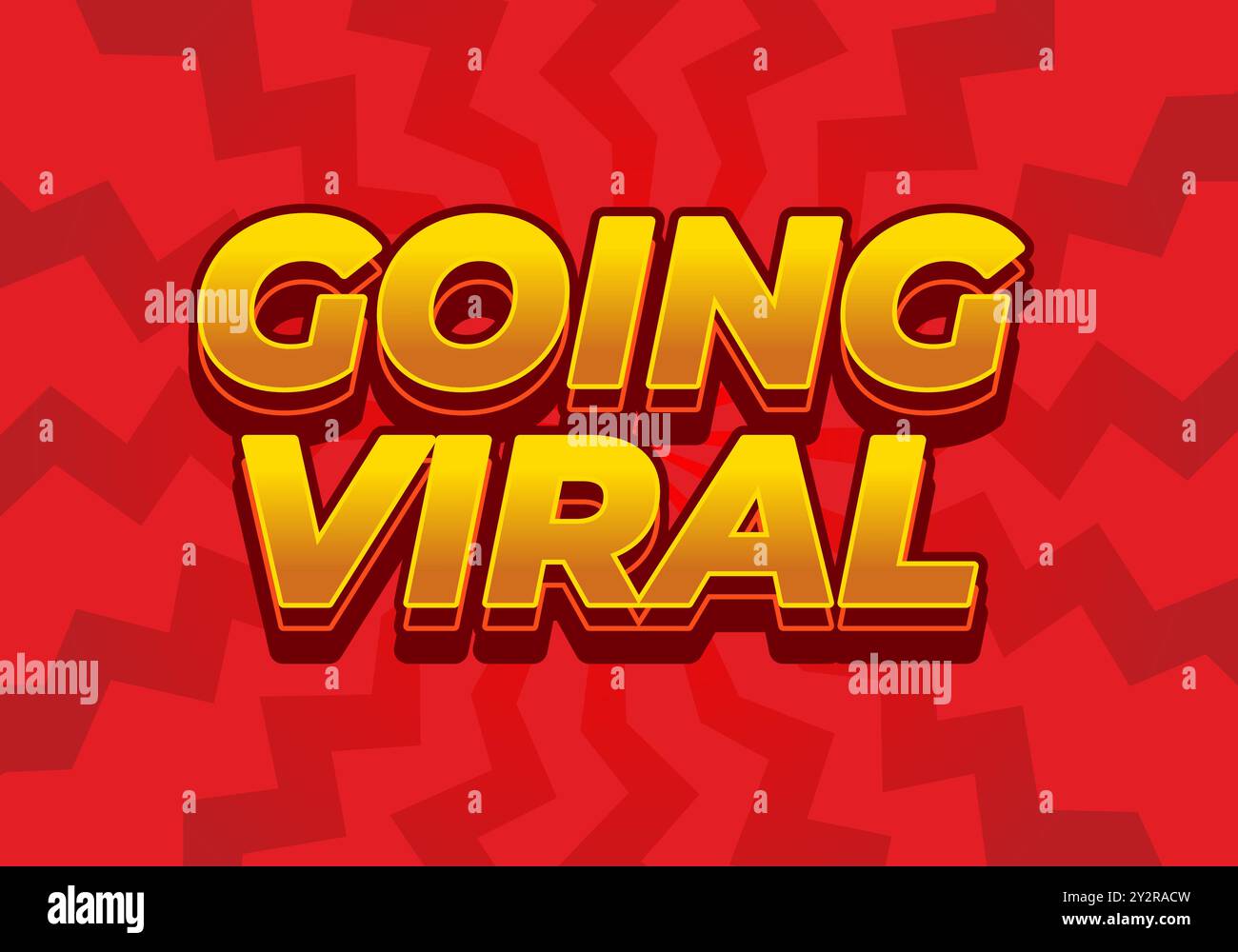 Going viral. Text effect design in 3D style with modern colors Stock ...