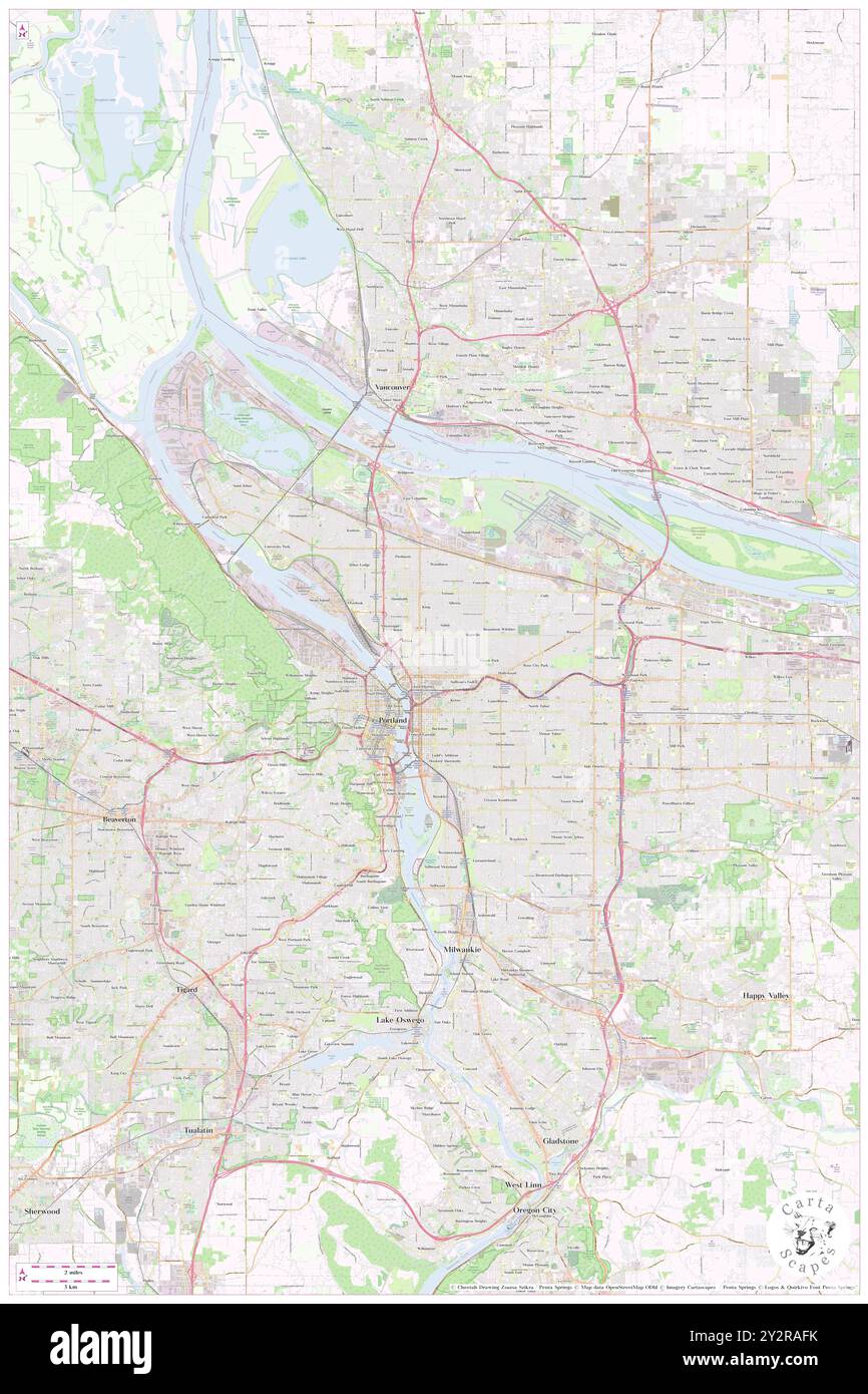 Multnomah county map portland Cut Out Stock Images & Pictures - Alamy
