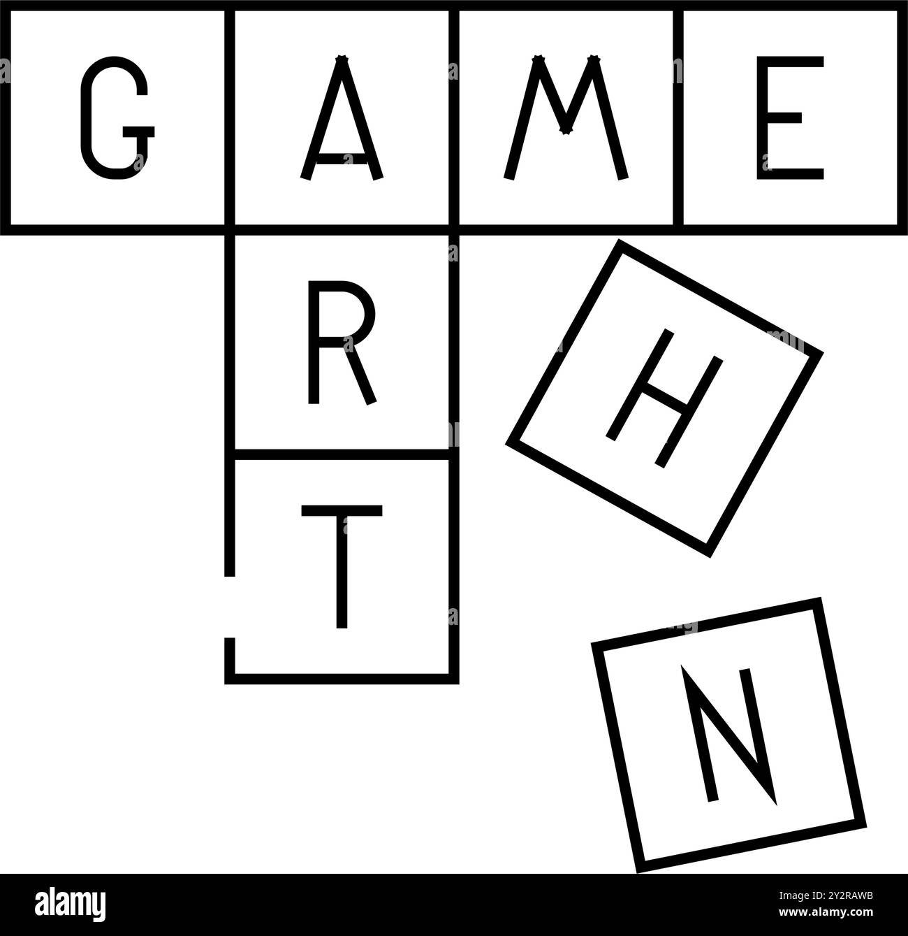 scrabble tiles board table line icon vector illustration Stock Vector ...