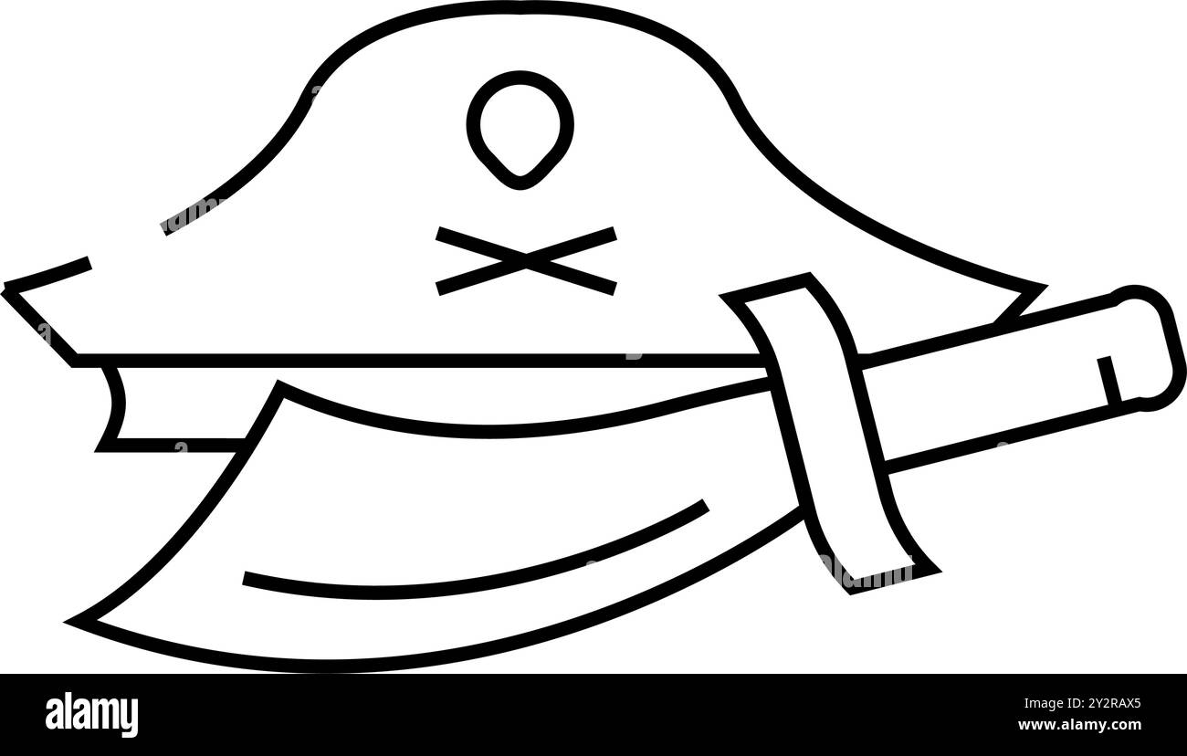 dress up pretend play toy child line icon vector illustration Stock ...