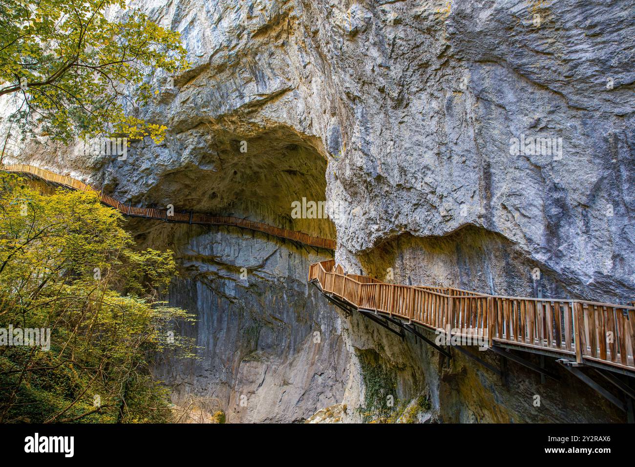 Horma Canyon, Kure Mountains National Park, Kastamonu, Turkey. Wooden ...