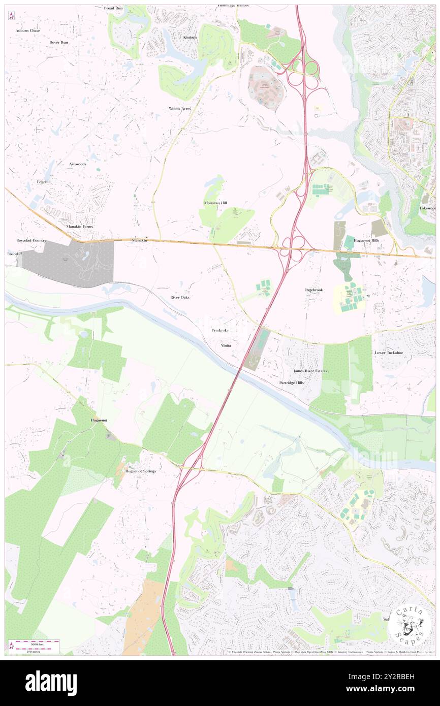 Pembroke, Goochland County, US, United States, Virginia, N 37 35' 5 ...